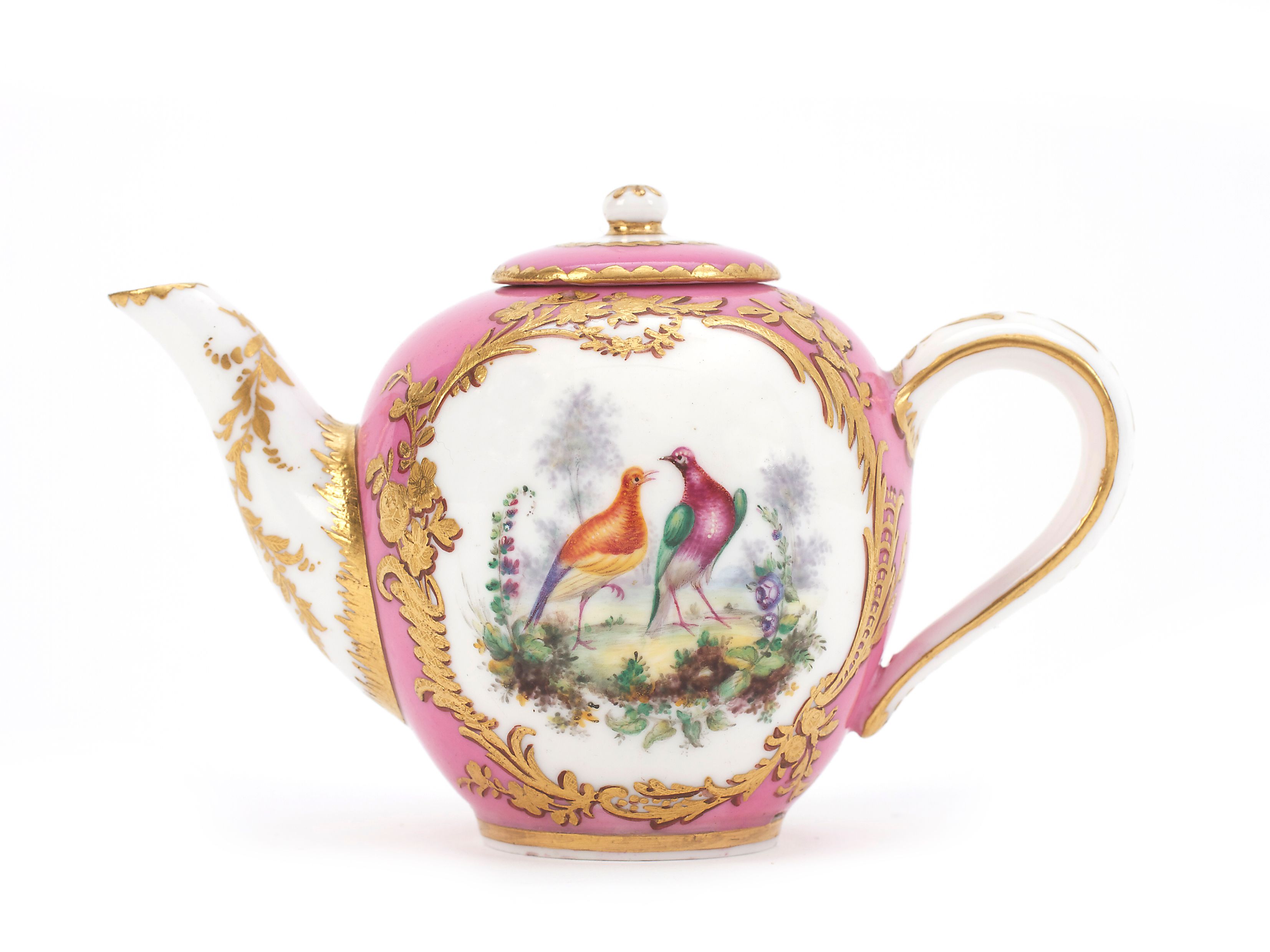 Bonhams : A Sèvres miniature teapot and cover, circa 1770, the ...