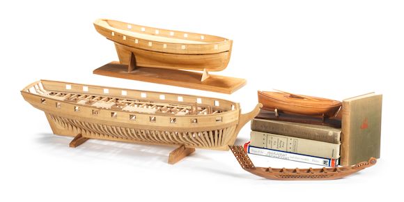 Bonhams : A collection of incompleted model boats by the Designer John ...