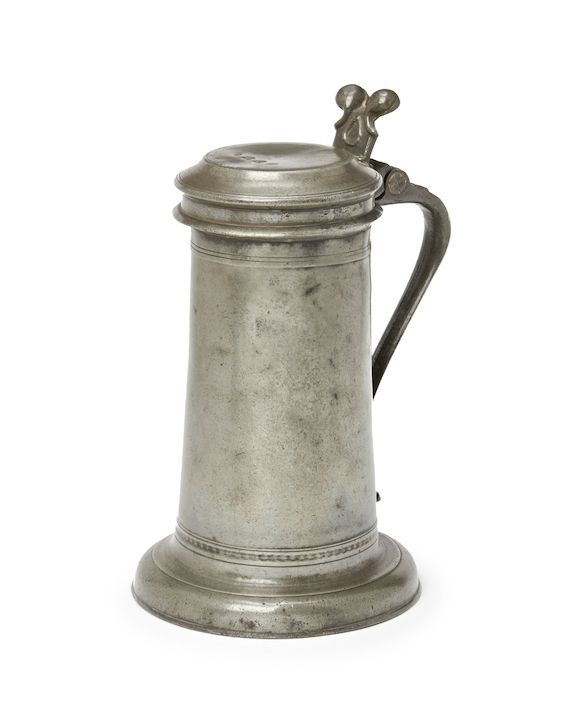 Bonhams : A Beefeater pewter flagon, English, circa 1680