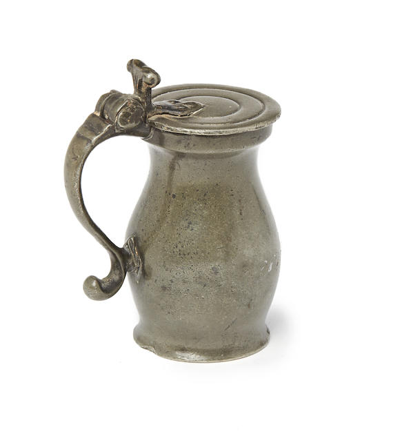Bonhams An Oews Gill Double Volute Pewter Baluster Measure