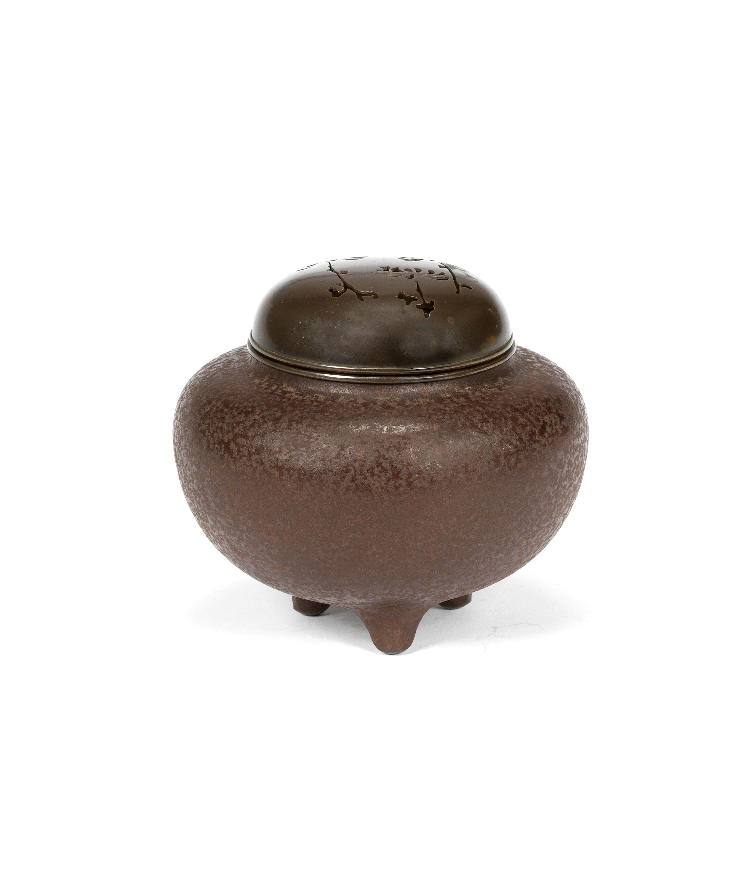 Bonhams : A hammered iron koro (incense burner) By Myochin Munehiro ...