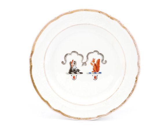 Bonhams : A Spode Felspar Porcelain 'Amcotts Ingilby' armorial plate ...