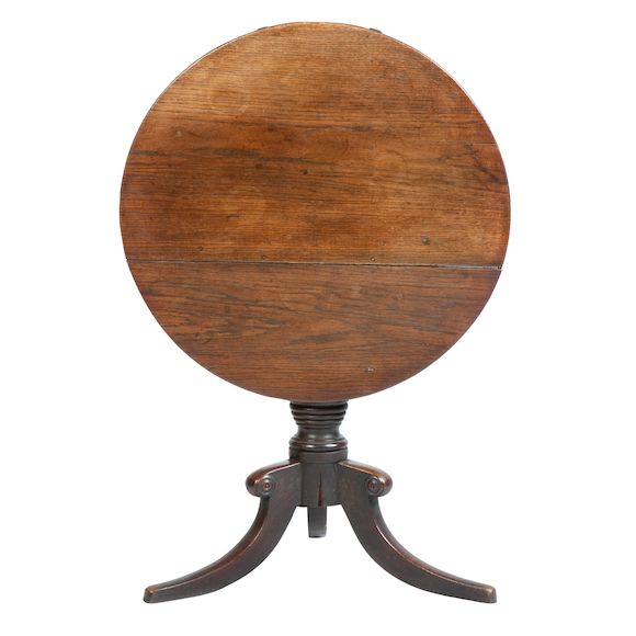 Bonhams : A highland oak and elm 'pillar and claw' table, c.1800 ...