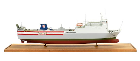 Bonhams : A Builder's model of the RoRo ferry Al Hussein 54x13.5x22ins ...
