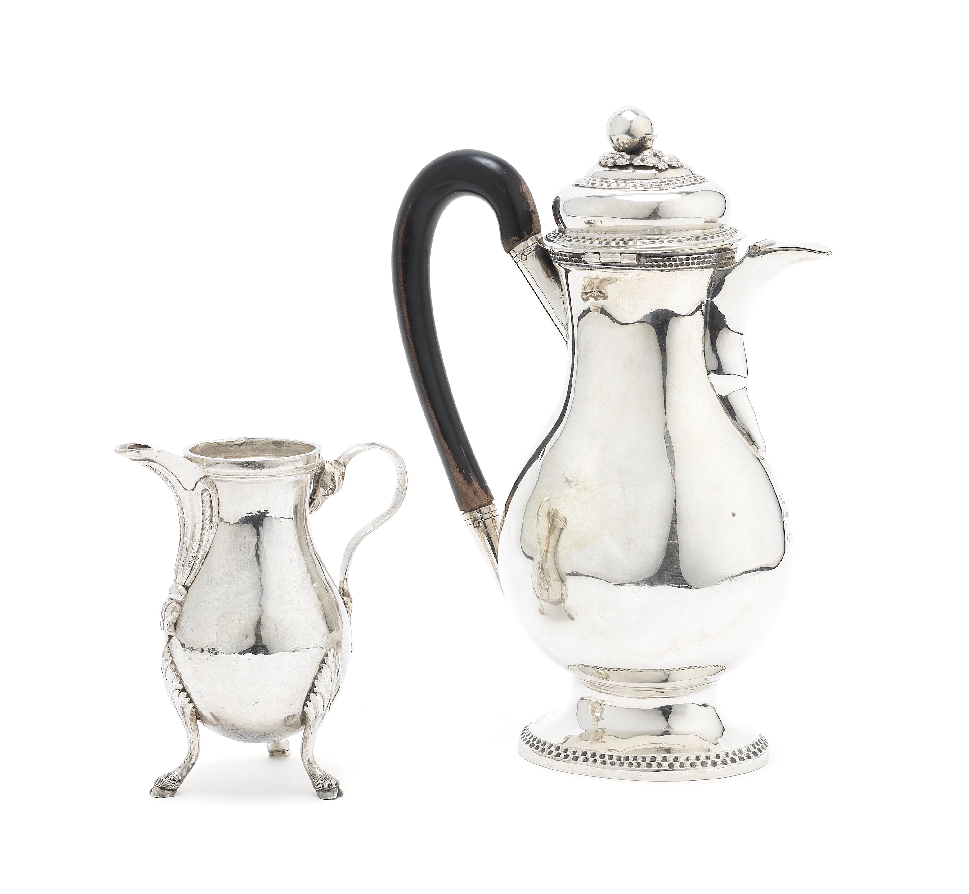 Bonhams : A late 18th century German silver hot water pot by Johann ...