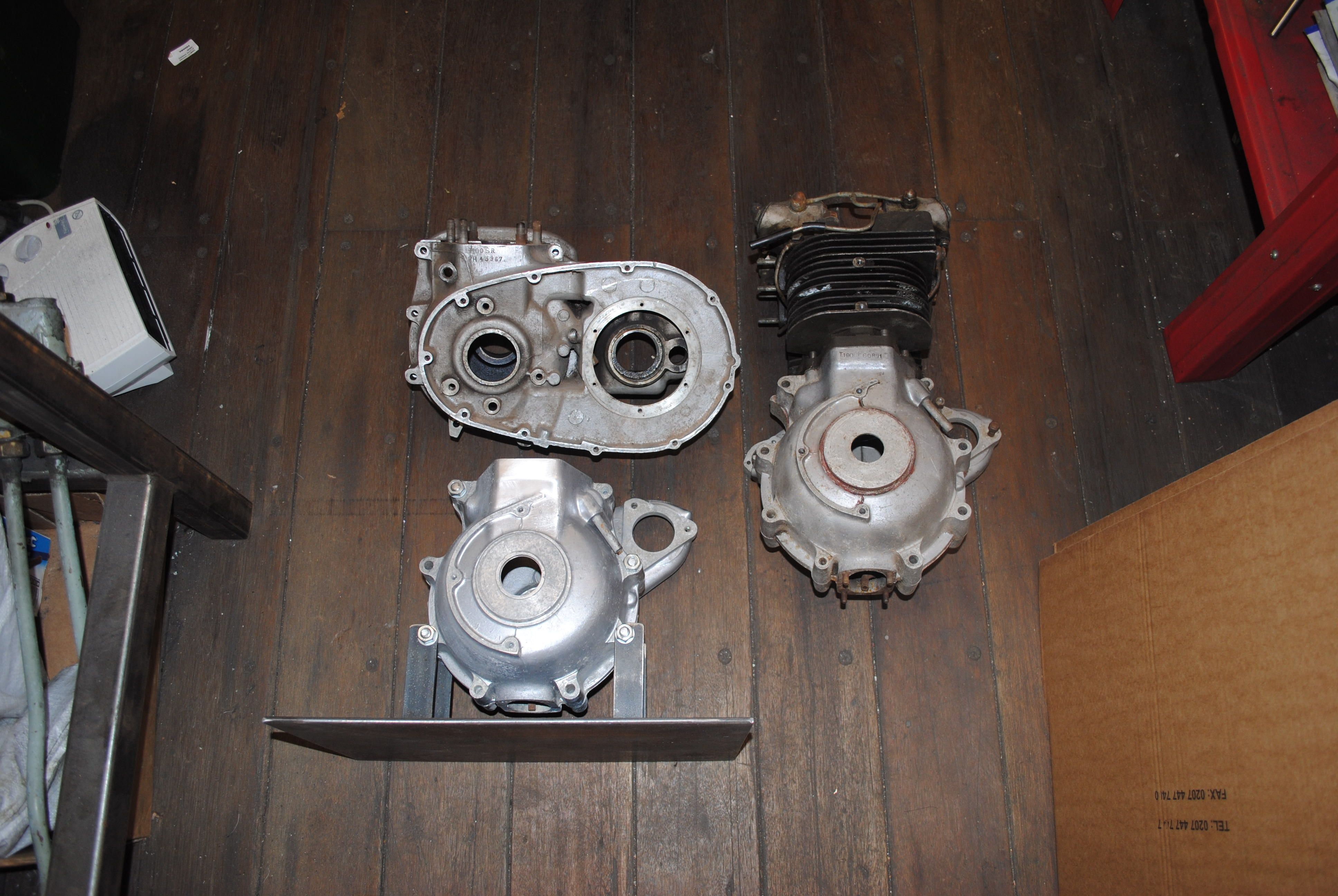 Bonhams Cars : Three pairs of Triumph crankcases, ((3))