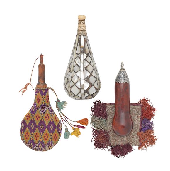 Bonhams : A North African Powder-Flask, And Two Turkoman Flasks