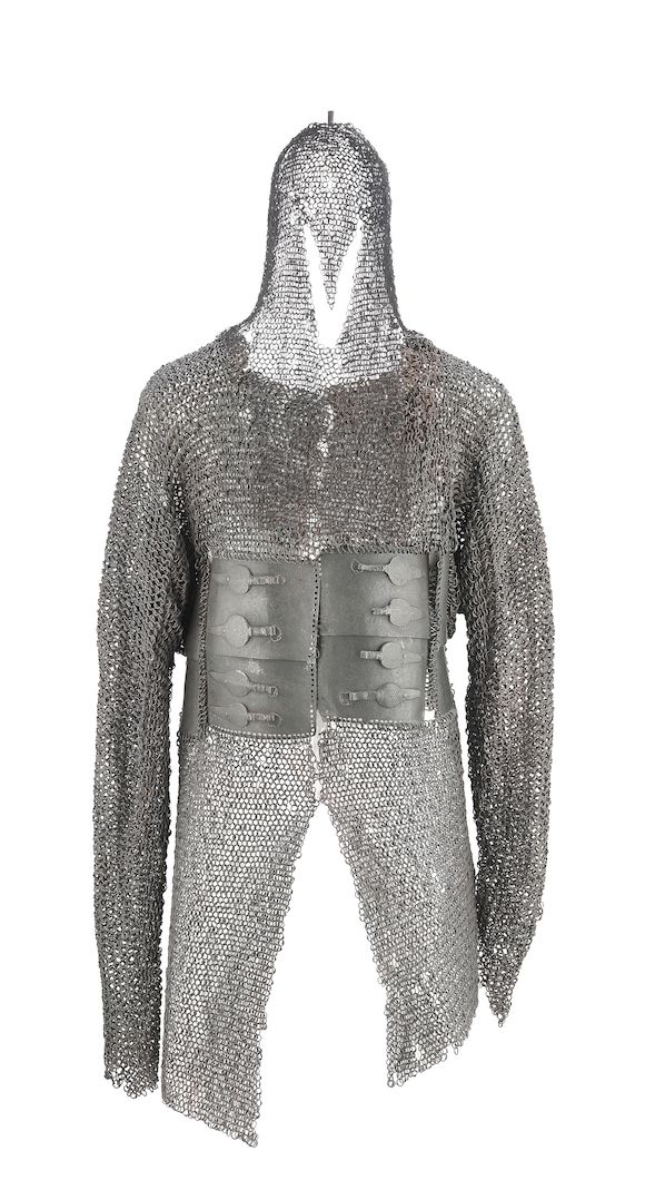 Bonhams : An Indian Mail And Plate Shirt, Mail Coif (Kulah Zirah) And ...