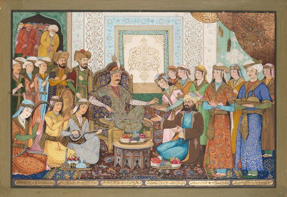Bonhams : Husayn Taher-zadeh Behzad (Iranian, 1887-1962) Hafiz at the ...