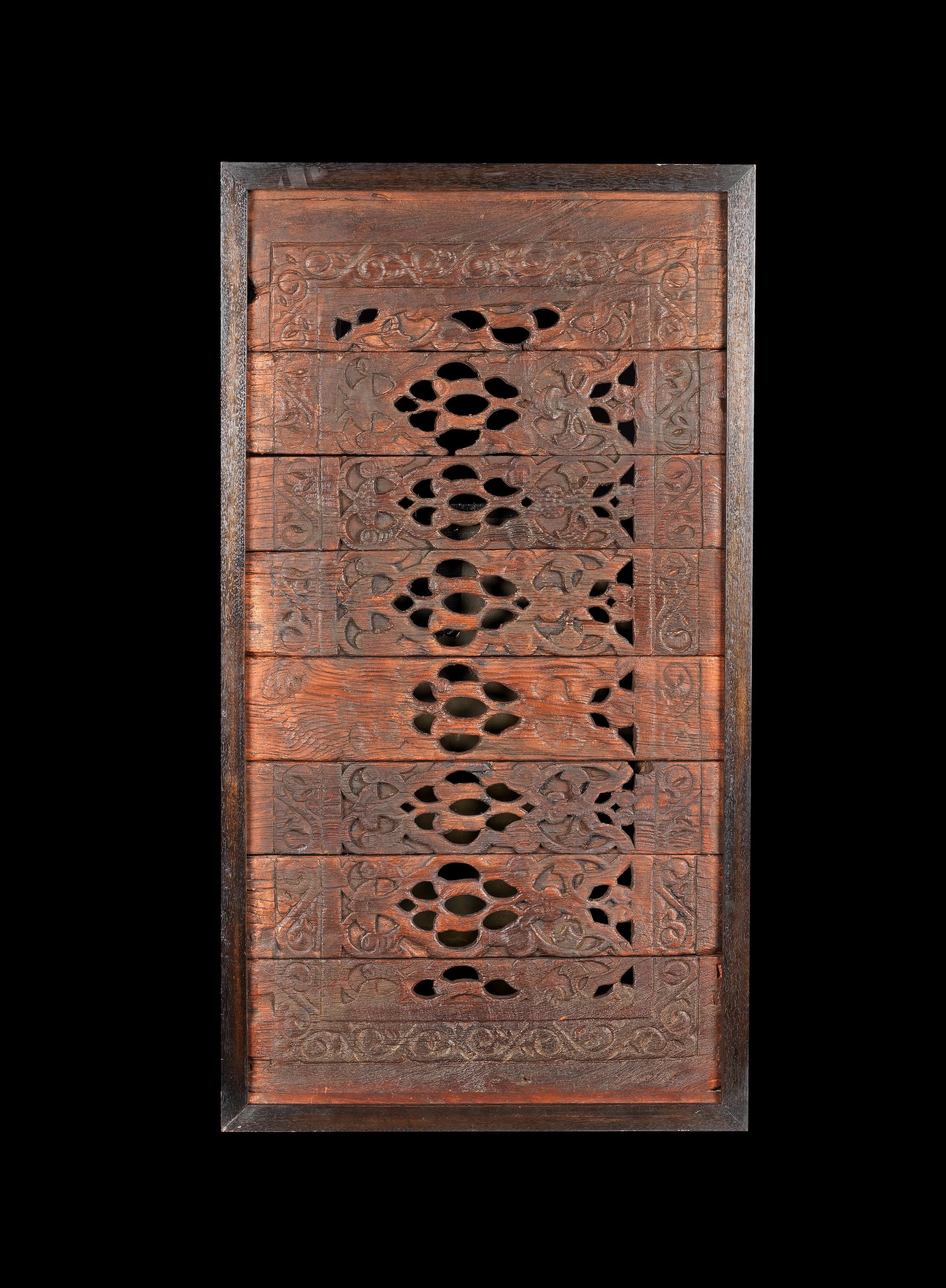 Bonhams : A rare double-sided carved wood Screen probably Ayyubid Egypt ...