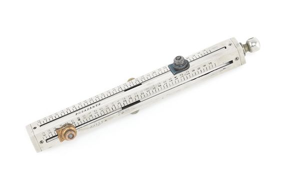Bonhams : A rare white-metal tubular bar game-counter