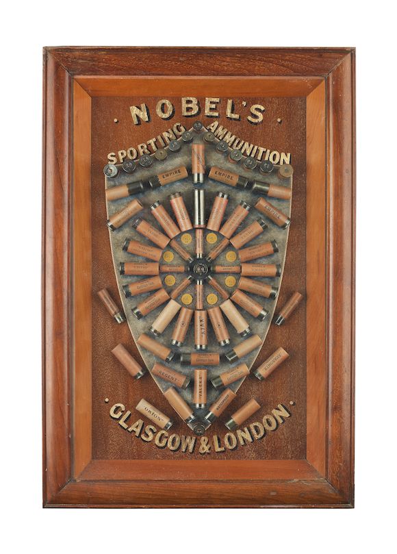 Bonhams : A Fine 'Nobel's Sporting Ammunition' Cartridge-Display Board