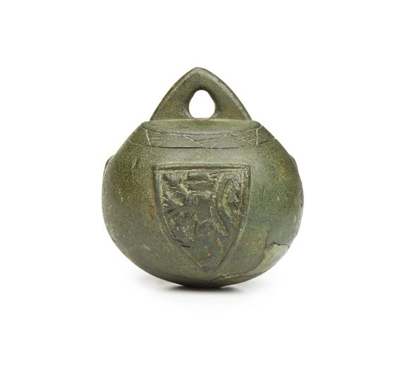 Bonhams : A rare late 13th century latten or copper alloy steelyard ...