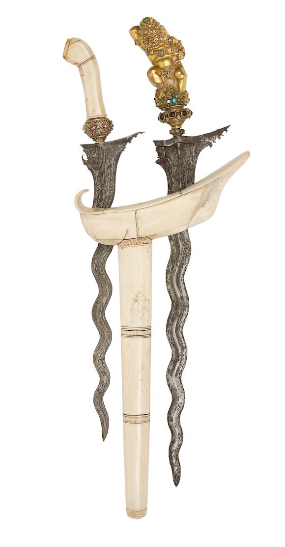 Bonhams : A Balinese Kris, And A Bone-Mounted Javanese Kris
