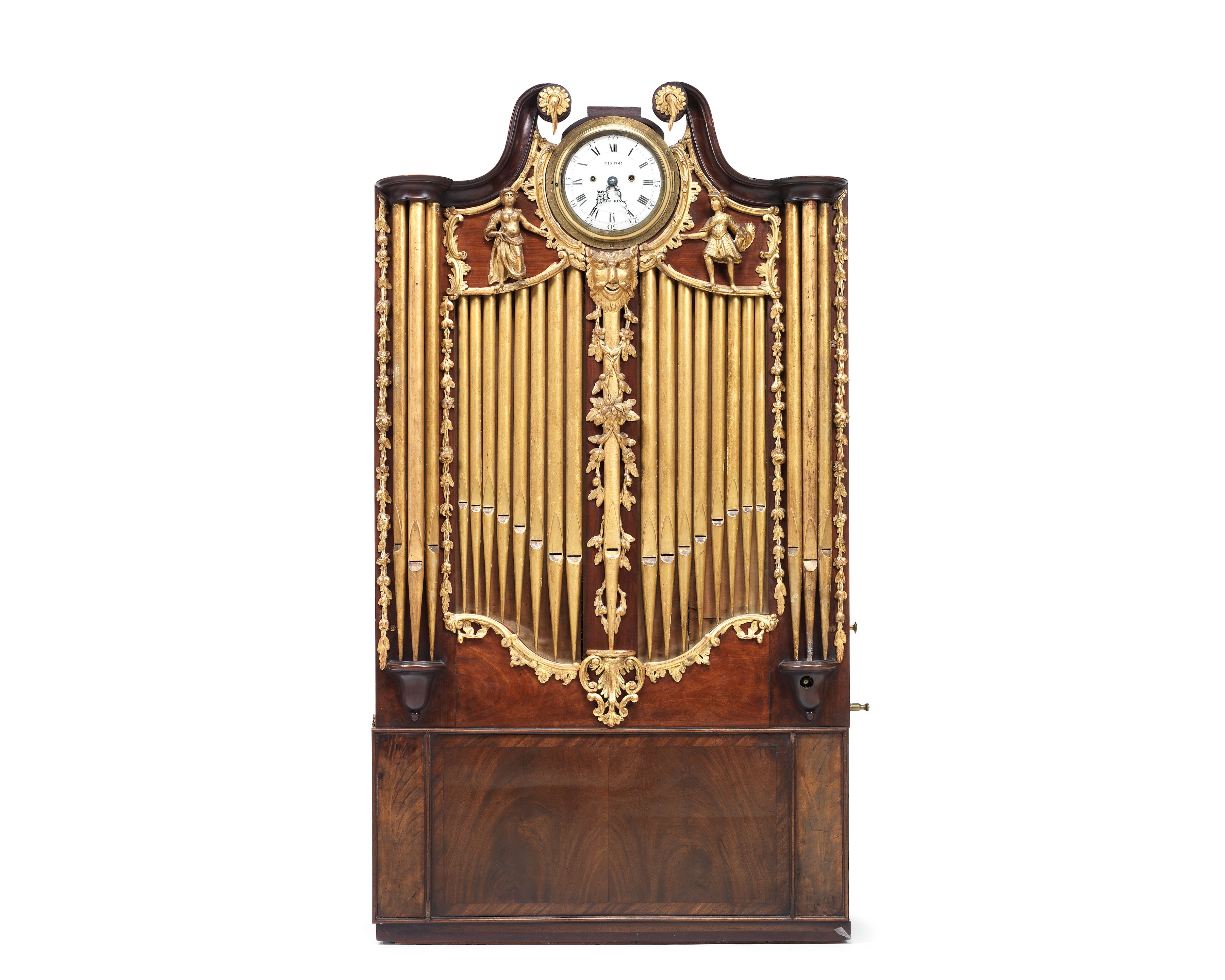 Bonhams : A Pistor barrell organ & clock, English, mid 18th century,