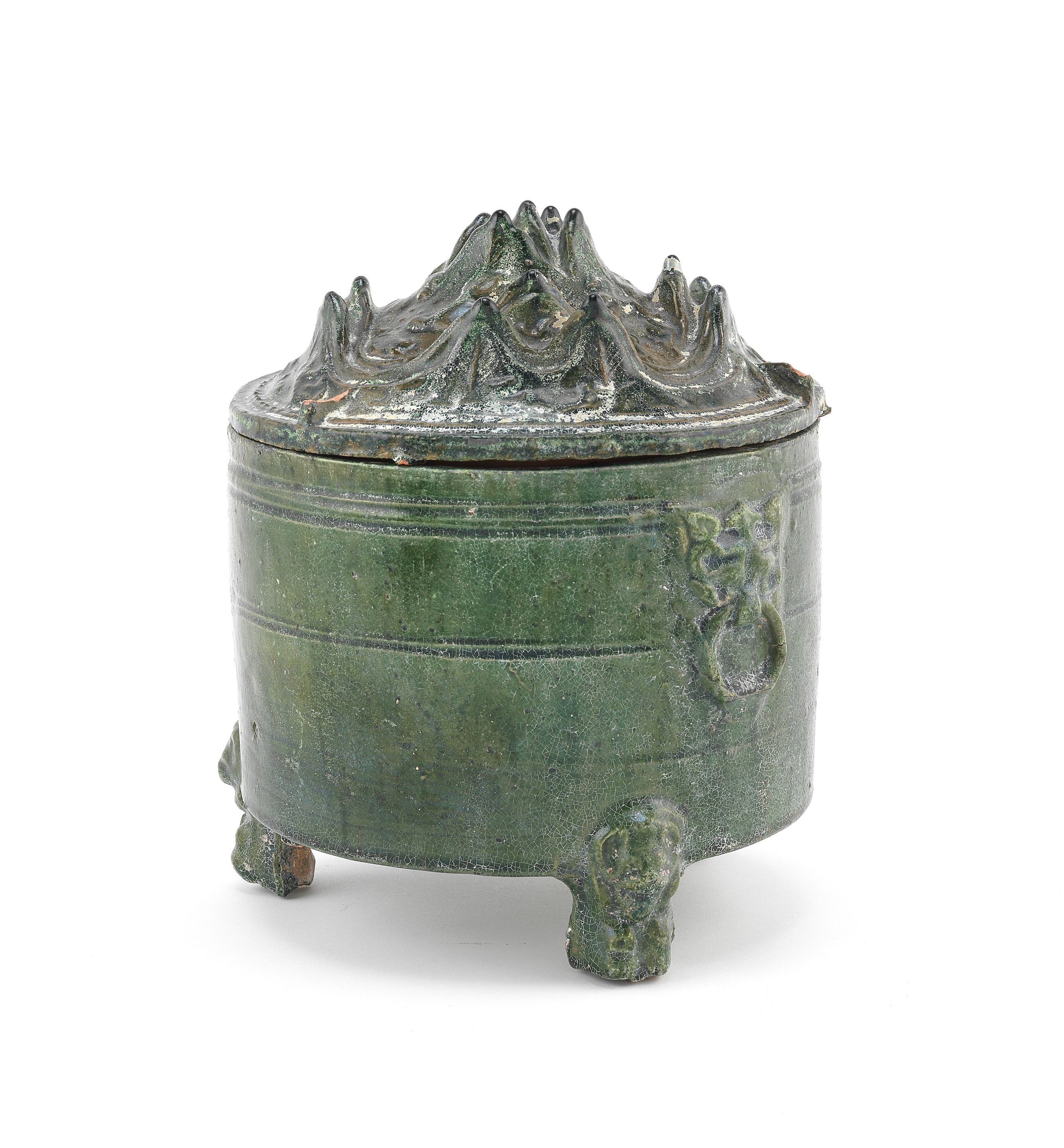 Bonhams : A green-glazed incense burner and cover, boshan lu Han ...