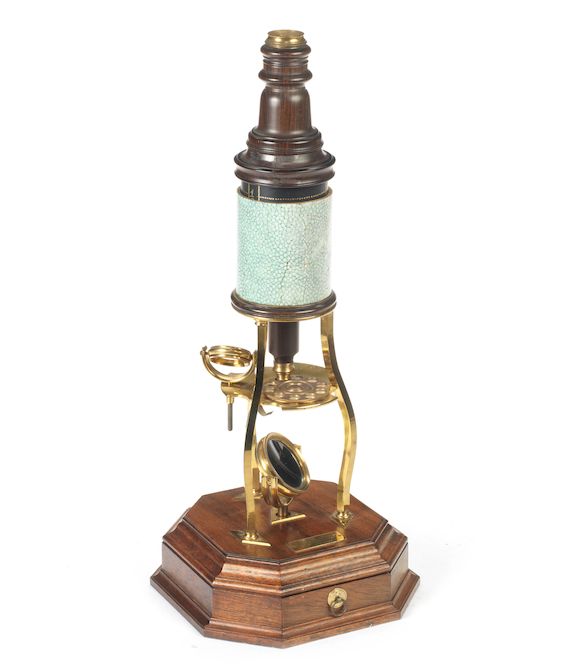 Bonhams : A replica Matthew Loft Culpeper-type microscope, english, 1980's,