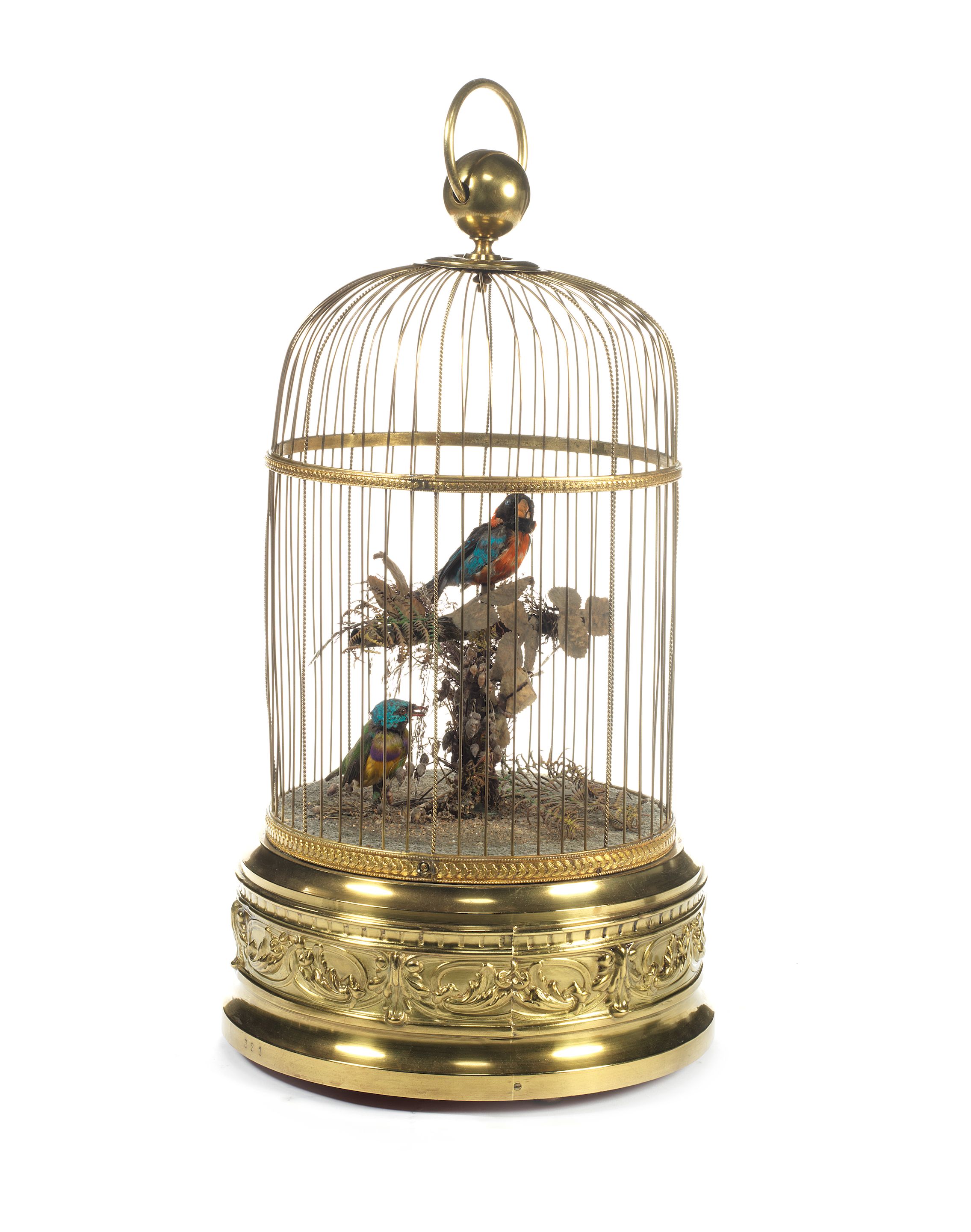Bonhams : A double singing bird in cage automaton, French, late 19th ...
