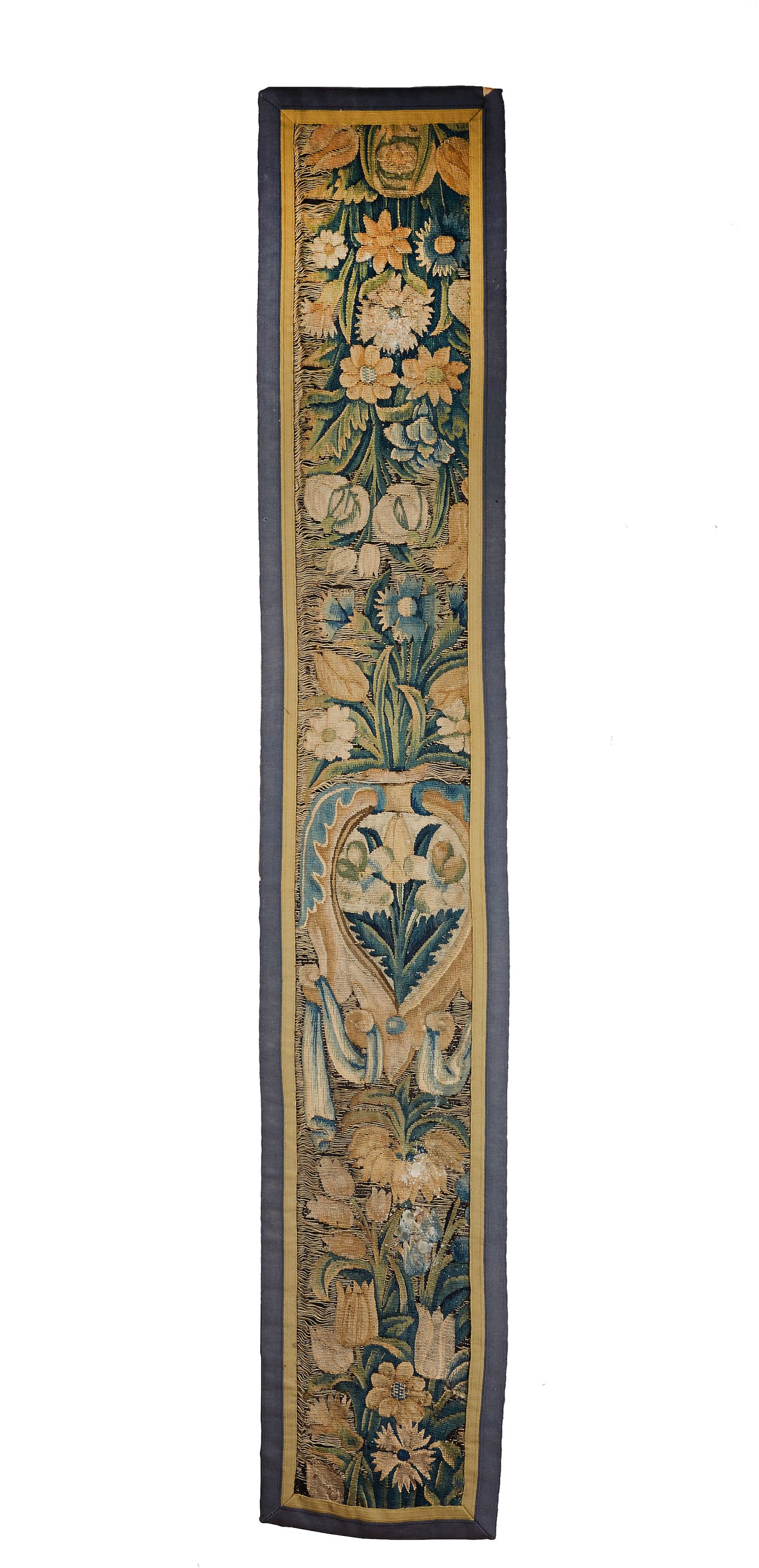 Bonhams : A 17th century tapestry vertical border fragment, Flemish