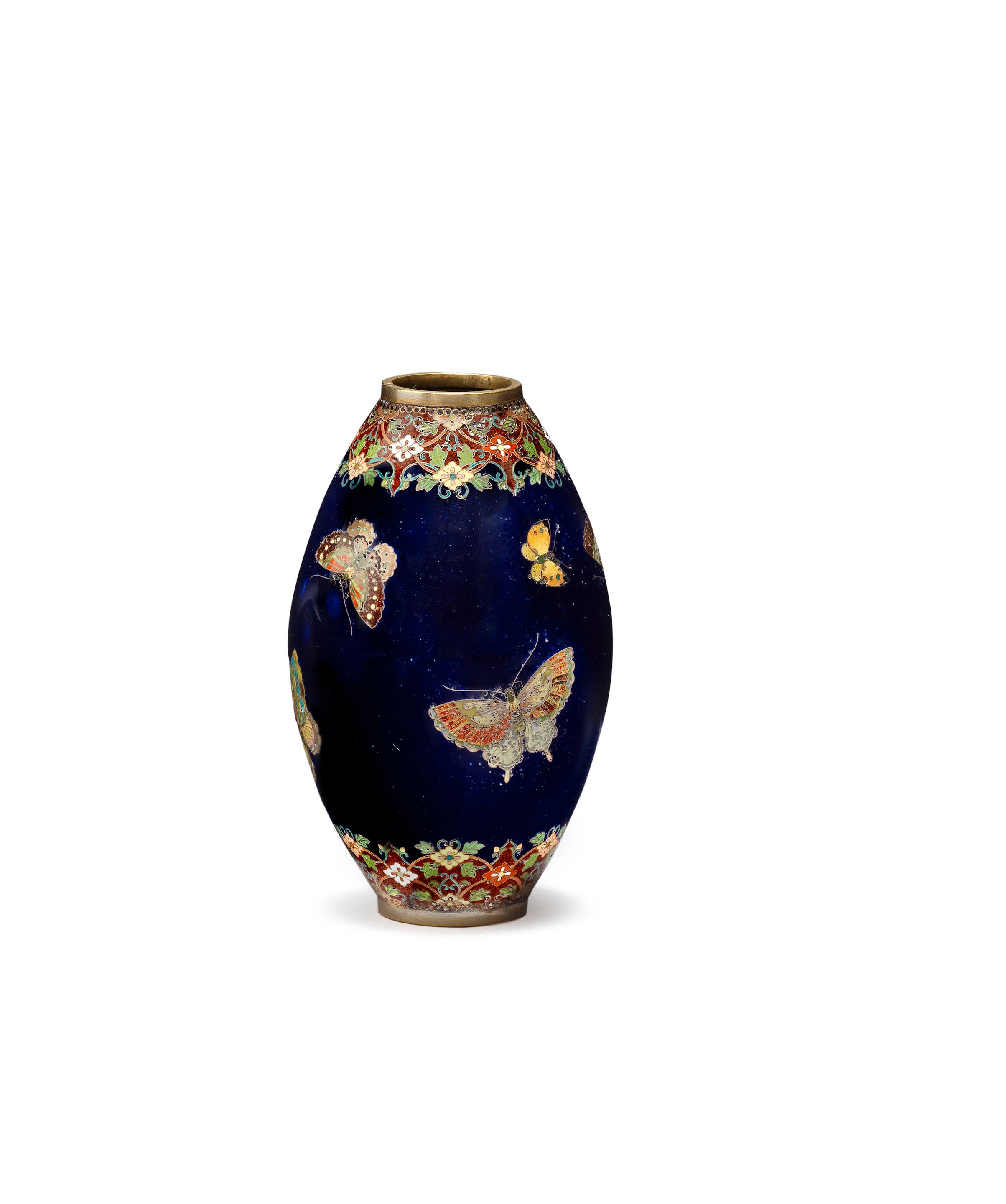 Bonhams : A cloisonné-enamel small ovoid vase By Namikawa Yasuyuki ...