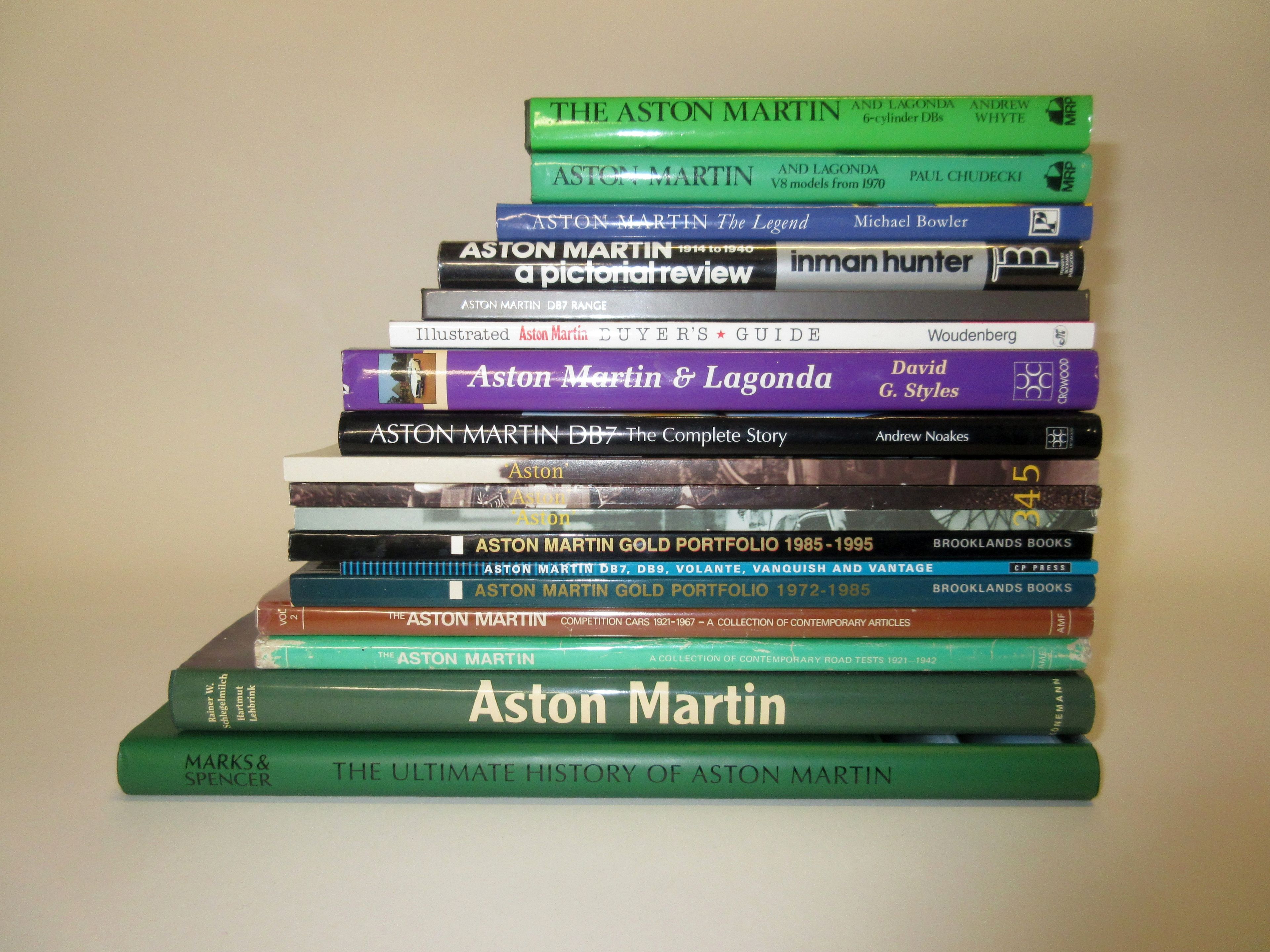 Bonhams Cars : Assorted Aston Martin books, ((18))