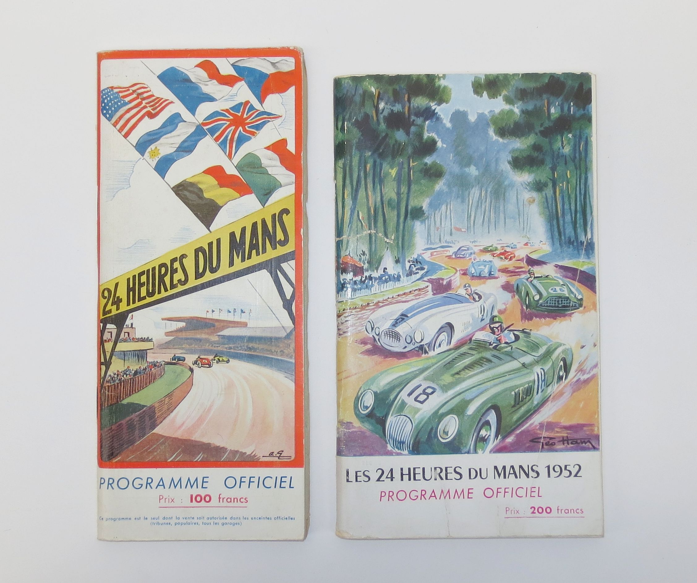 Bonhams Cars : Two Le Mans official race programmes for 1950 and 1952,