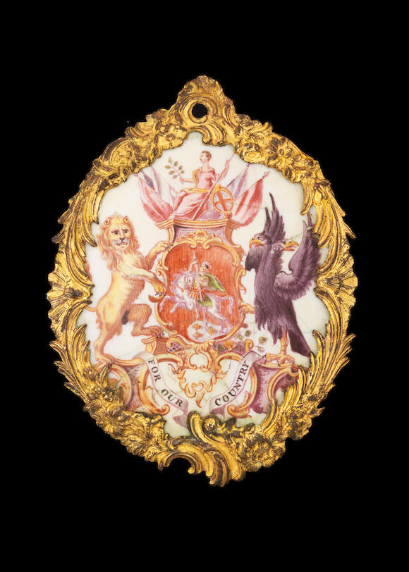 Bonhams : A Battersea enamel medallion, circa 1756-60
