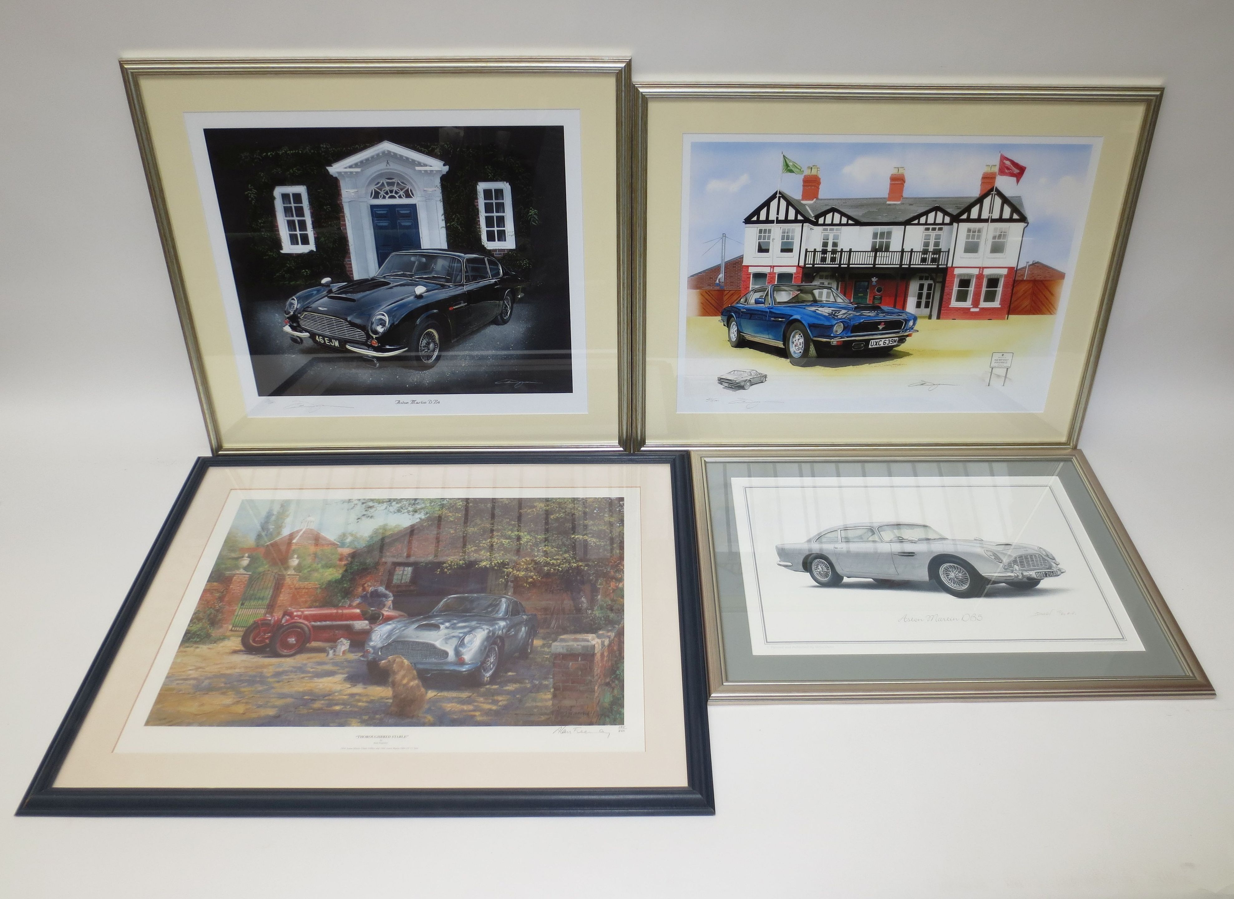 Bonhams Cars : Four limited edition Aston Martin prints, ((4))