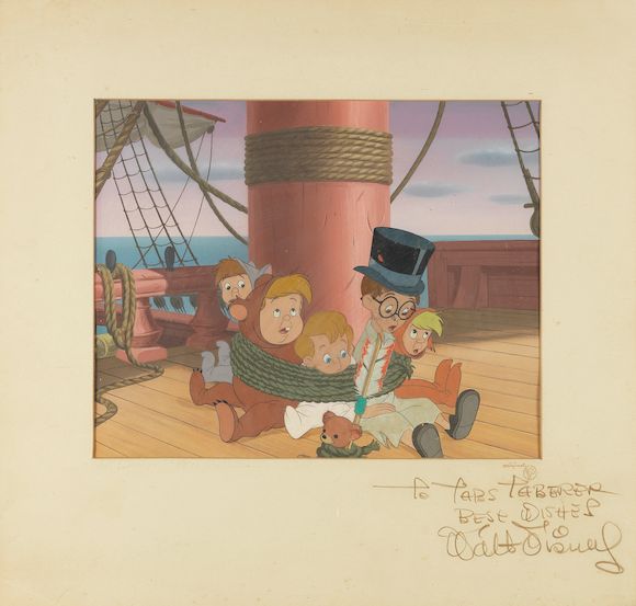Bonhams : Peter Pan: An original animation cel of John, Michael, Cubby ...