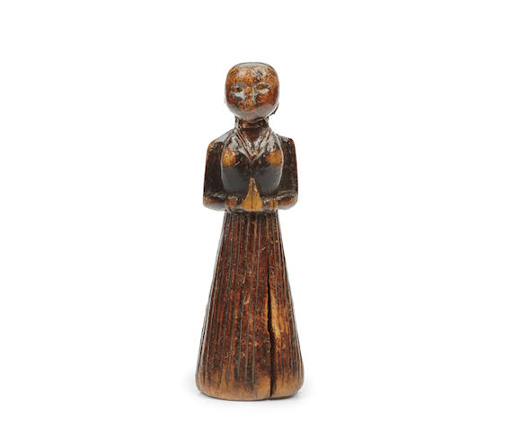Bonhams A Carved Wooden Doll Possibly 17th Century