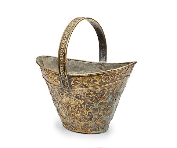 Bonhams : A brass and wrought iron fire curfew, or hastener, Dutch, in ...