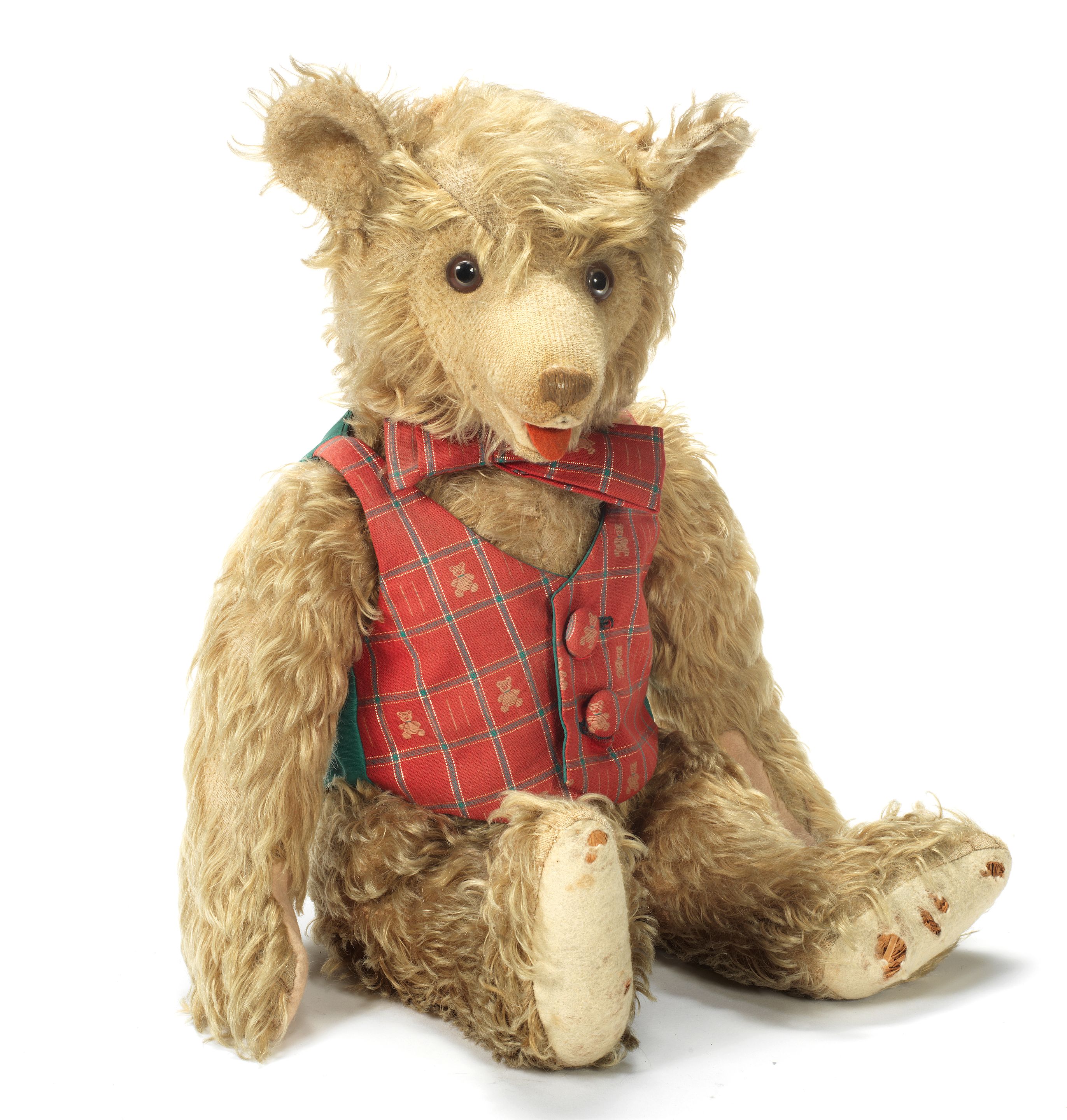 Bonhams : Rare Teddy Bear with open mouth, probably Eduard Cramer, 1920's