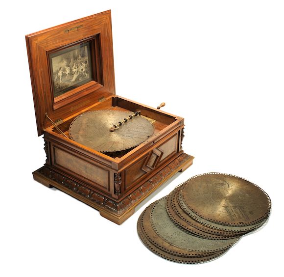 Bonhams : A 17 1/2 inch Polyphon disc musical box, German, circa 1900 ...