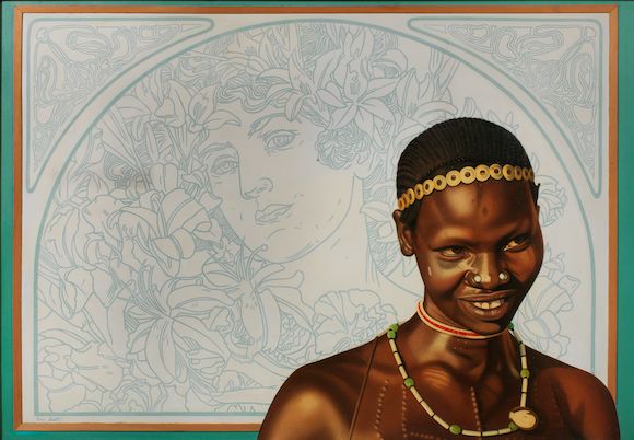 Bonhams : Eric Scott: Innocence - The Meeting Of 2 Cultures, circa 1998,