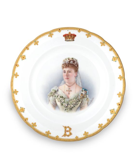 Bonhams : A fine Minton royal commemorative plate by Lucien Besche ...
