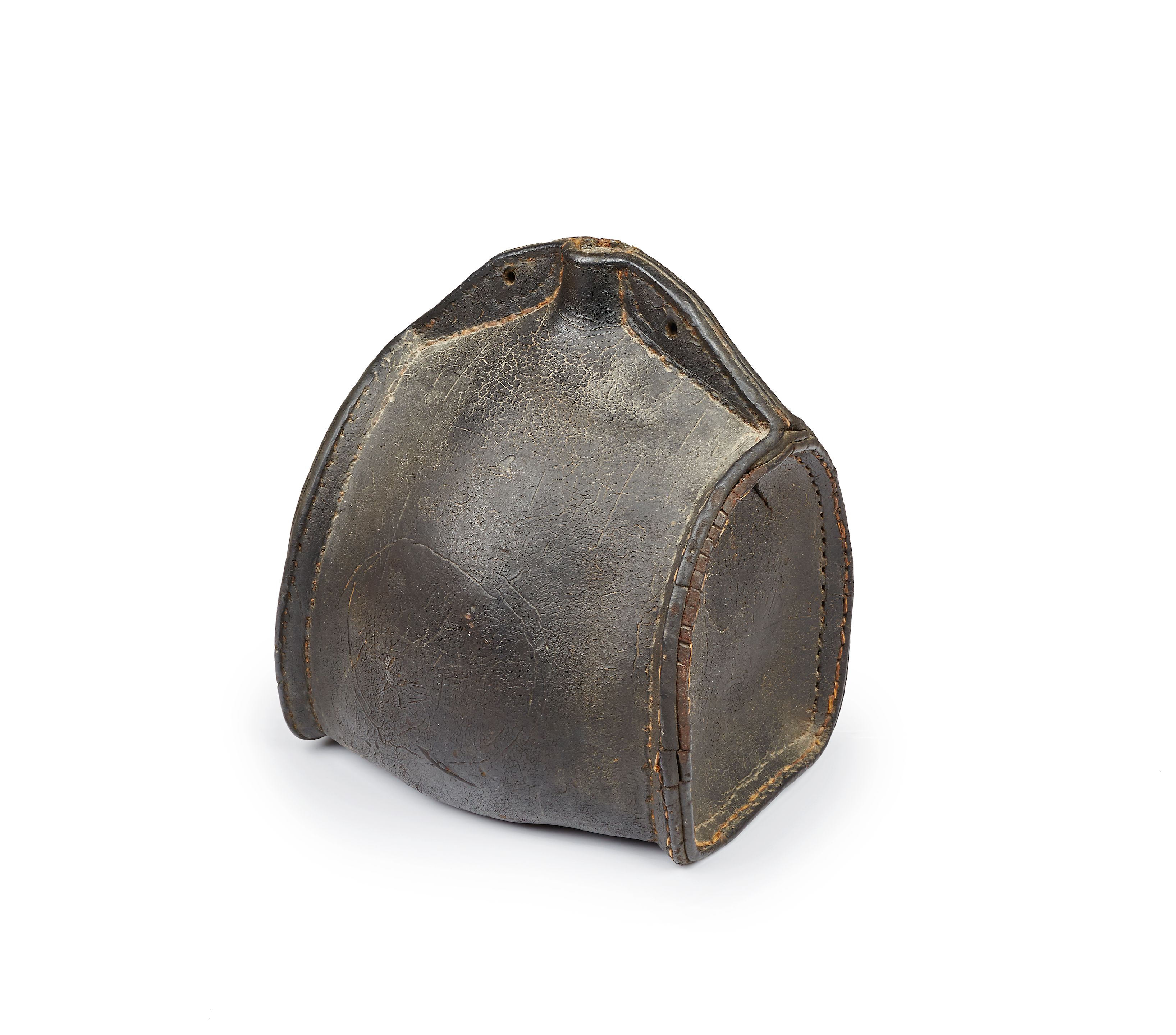 Bonhams : A large 17th/18th century leather costrel or bottle, English
