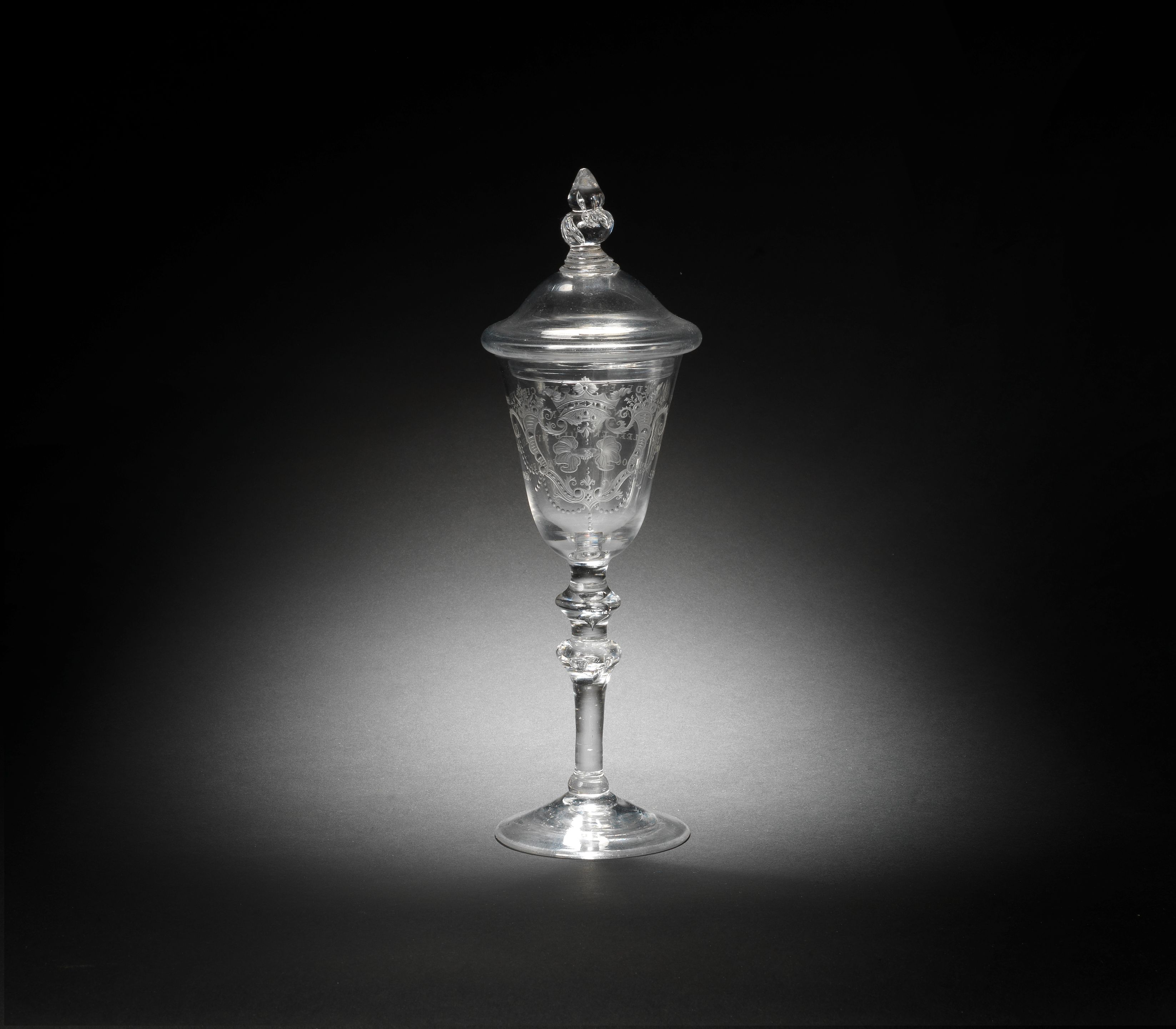 Bonhams : A fine and rare Dutch-engraved 'friendship' goblet and cover ...