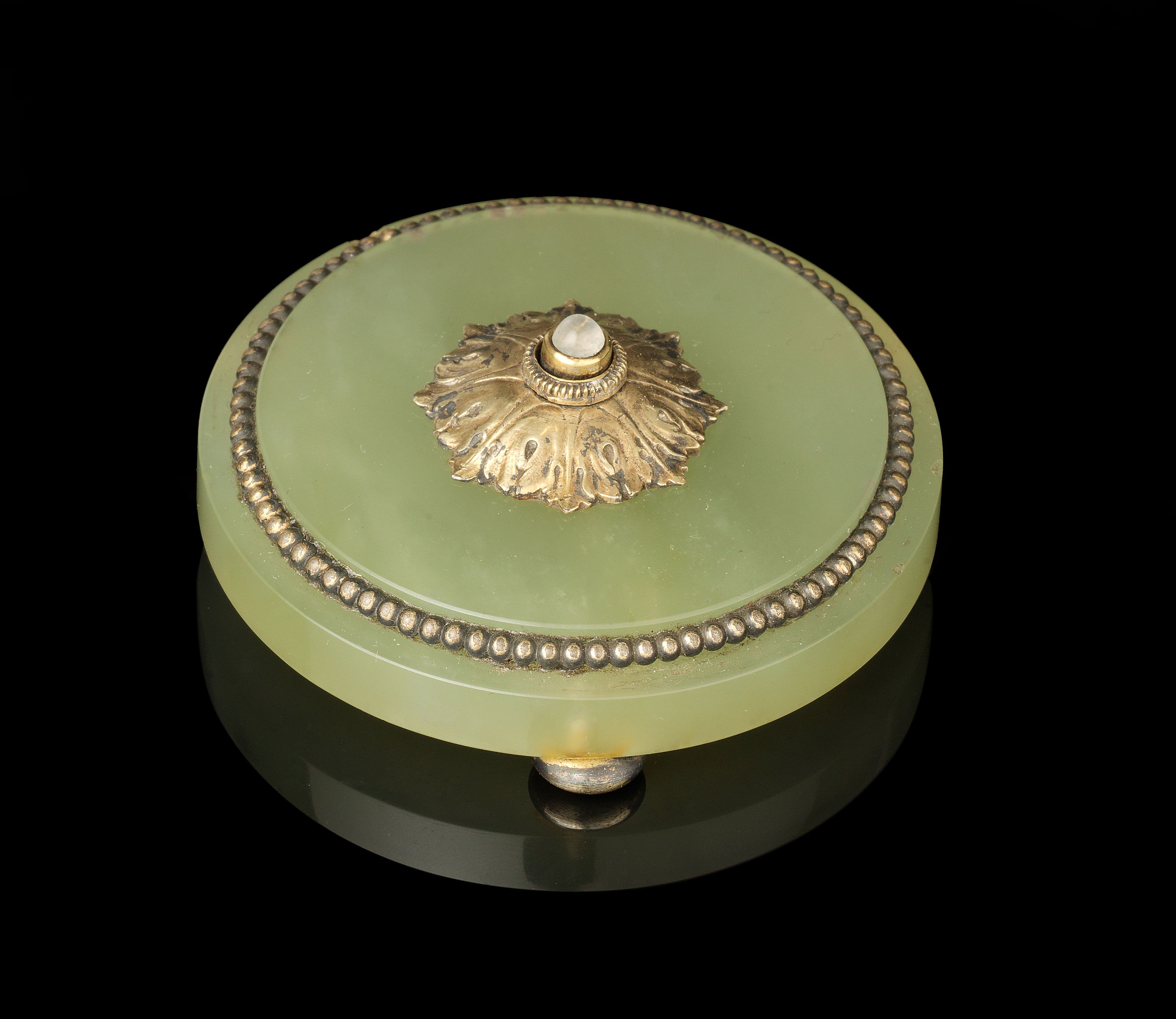 Bonhams : A silver mounted and jewelled hardstone bellpushFabergé ...