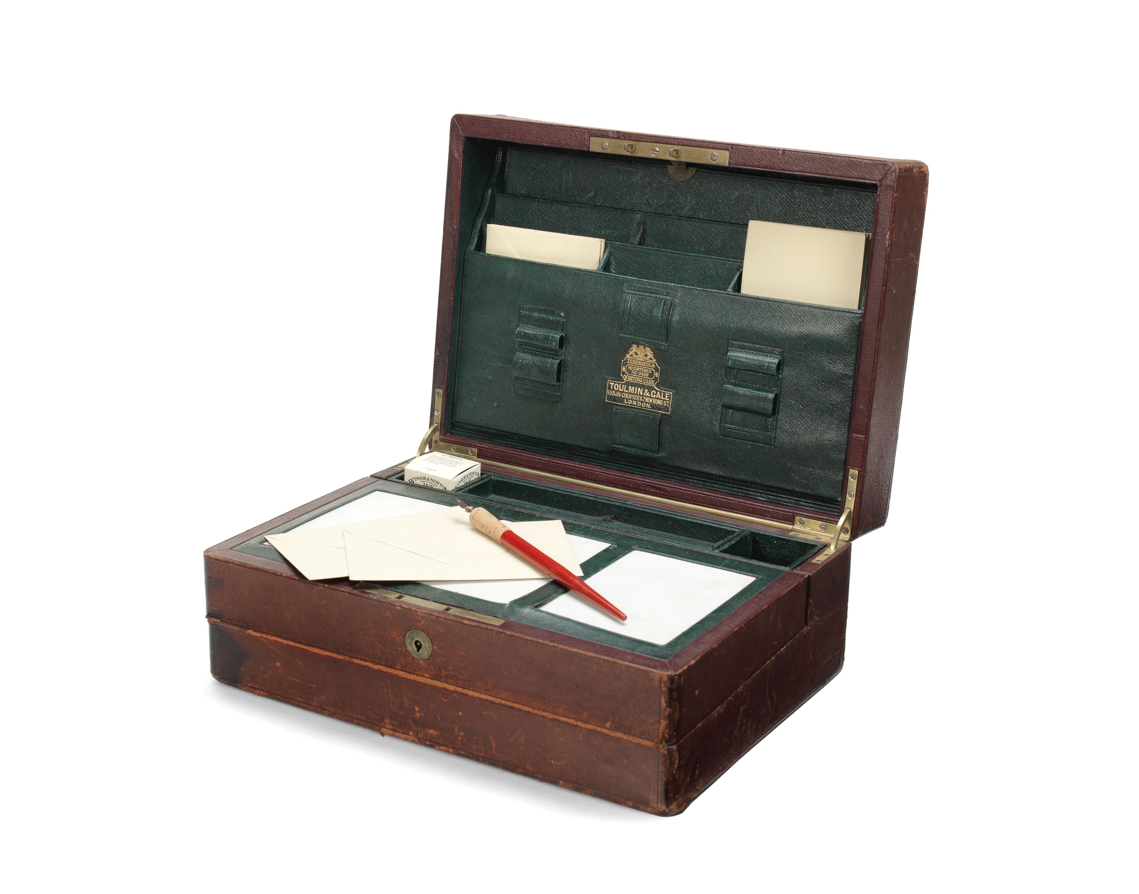 Bonhams : A Victorian tooled red brown Morroco leather combined deed ...