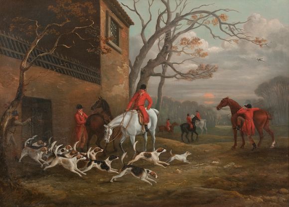 Bonhams : Edward Walter Webb (British, 1810-1851) Releasing the Hounds