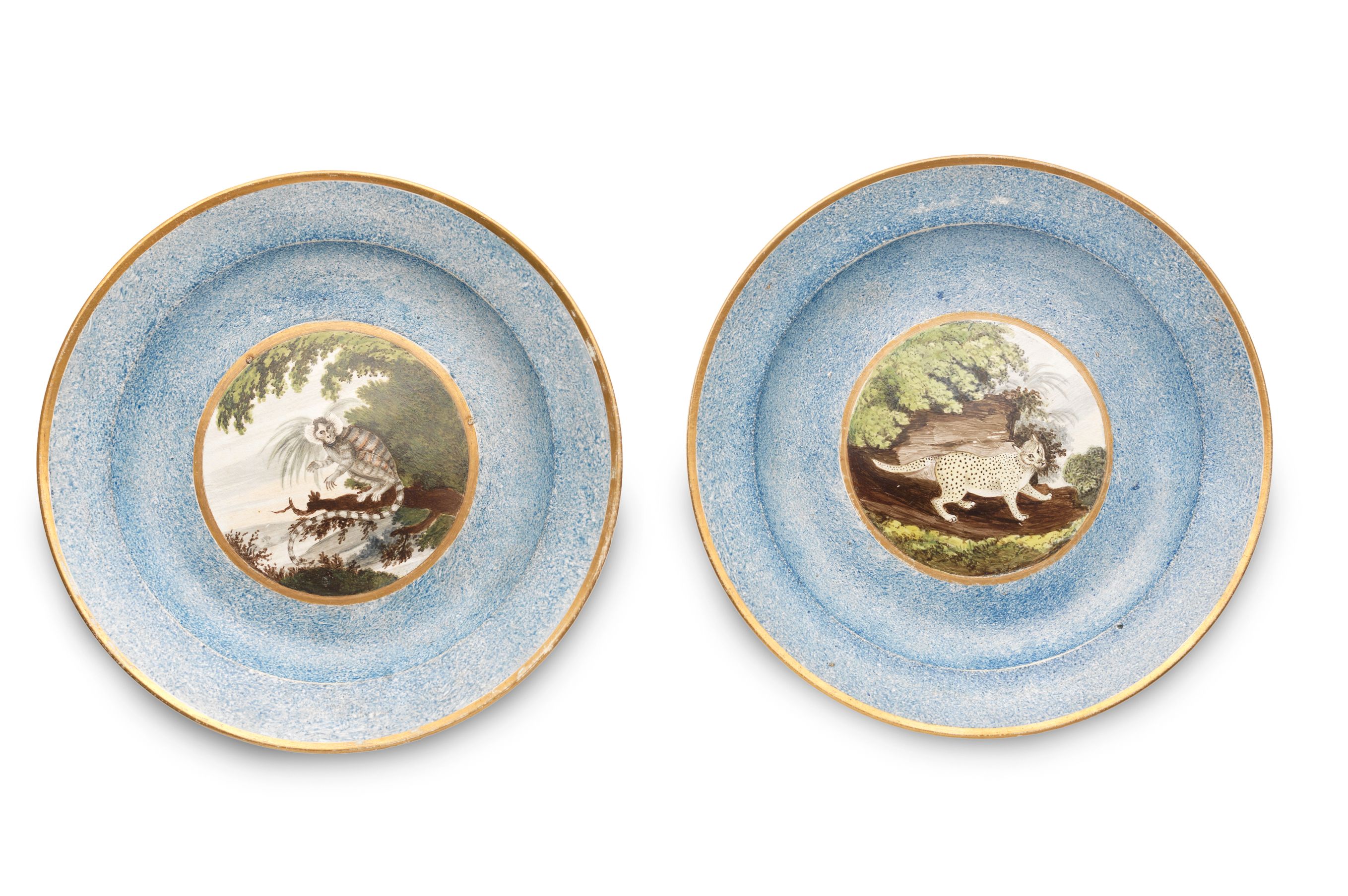 Bonhams : A rare pair of Swansea zoological plates decorated by Thomas ...