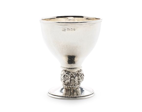 Bonhams : OMAR RAMSDEN: A silver goblet London 1923, underside of base also engraved OMAR ...