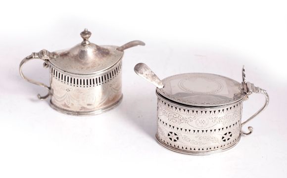 Bonhams : A George III silver mustard pot by Hester Bateman, London ...