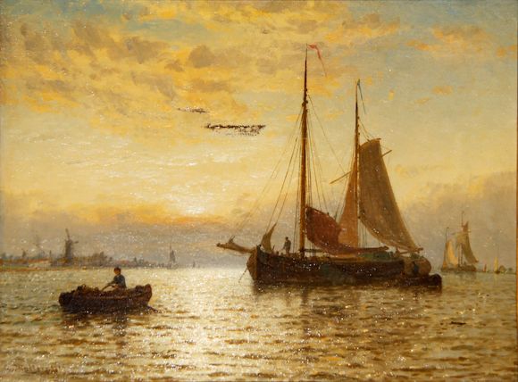 Bonhams : George Stanfield Walters (British, 1838-1924) Sunset off the ...