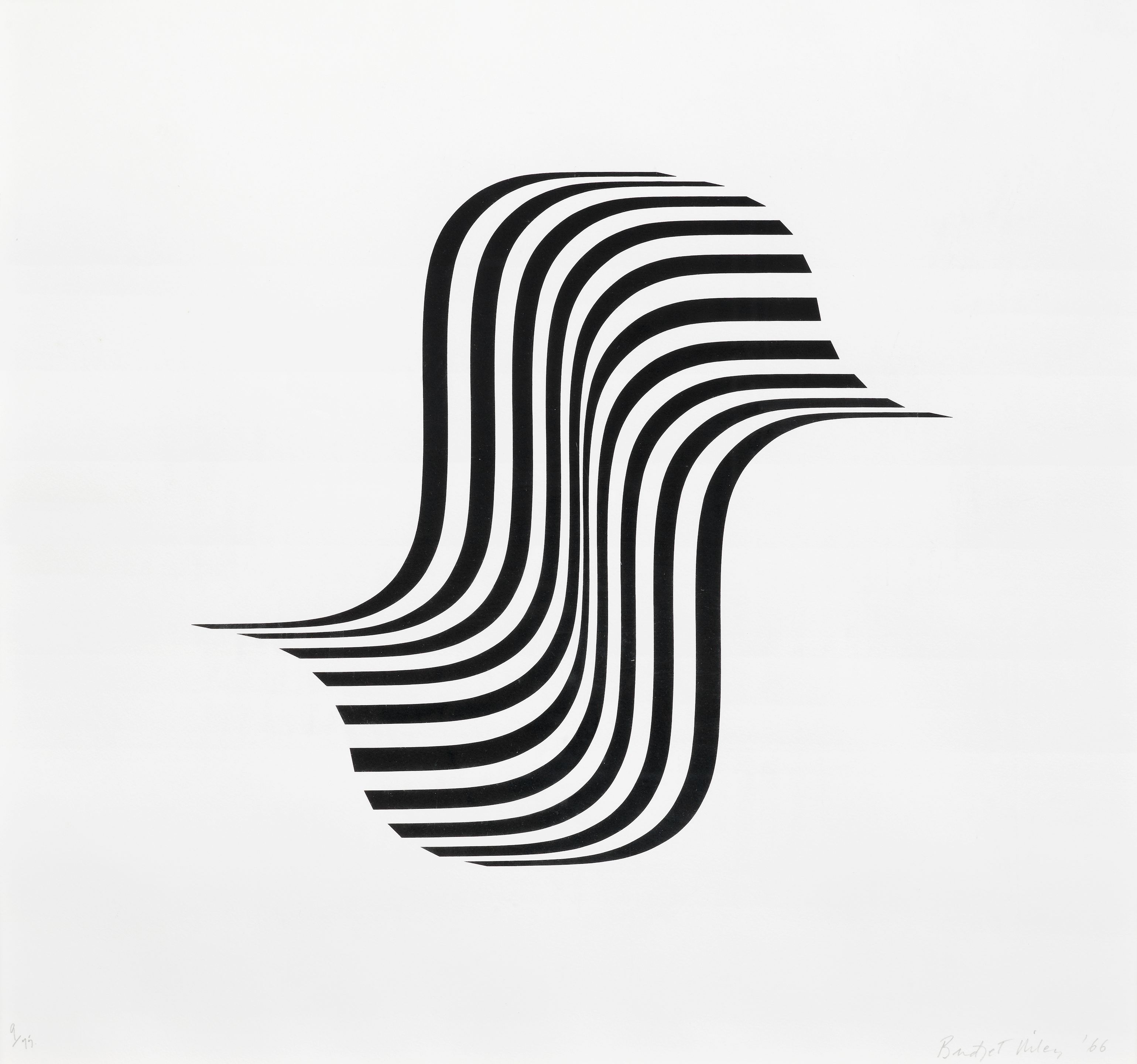 Bonhams : Bridget Riley (British, born 1931) Untitled (Winged Curve ...