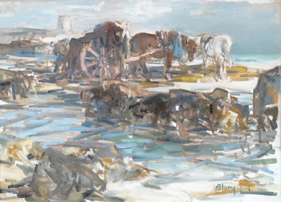 Bonhams : Edmund Blampied (British, 1886-1966) Vraic Harvesting ...