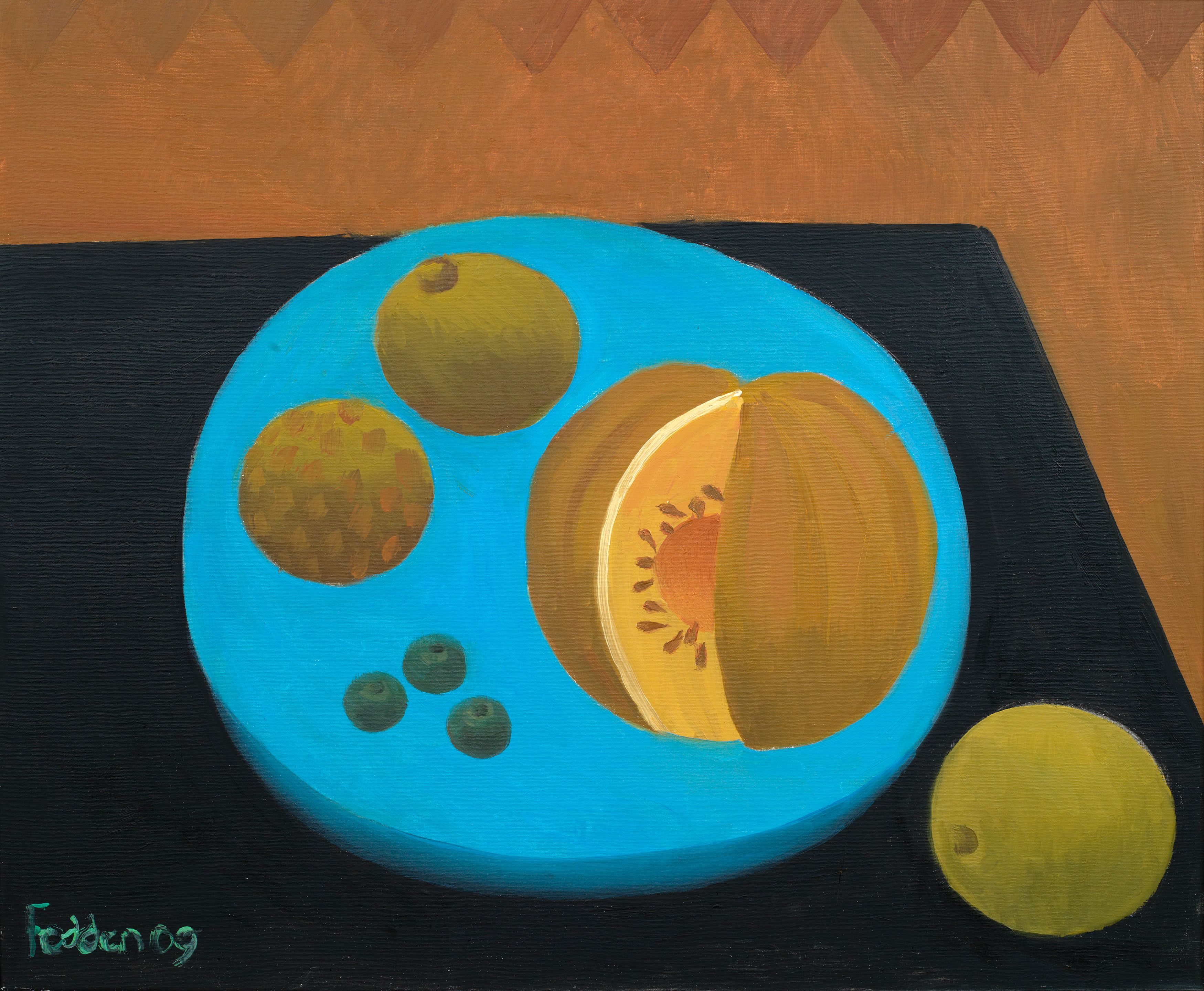 Bonhams : Mary Fedden R.A. (British, 1915-2012) Still life of fruit on ...