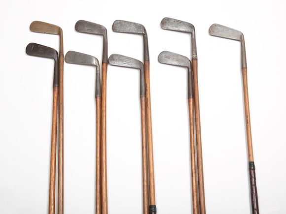Bonhams : A collection of thirty-four wooden shafted putters various ...