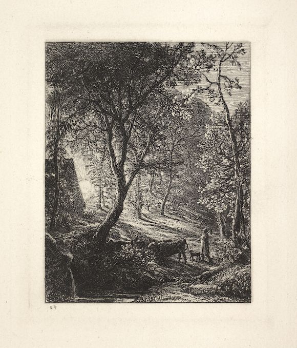 Bonhams : Samuel Palmer (British, 1805-1881) The Herdsman's Cottage or ...