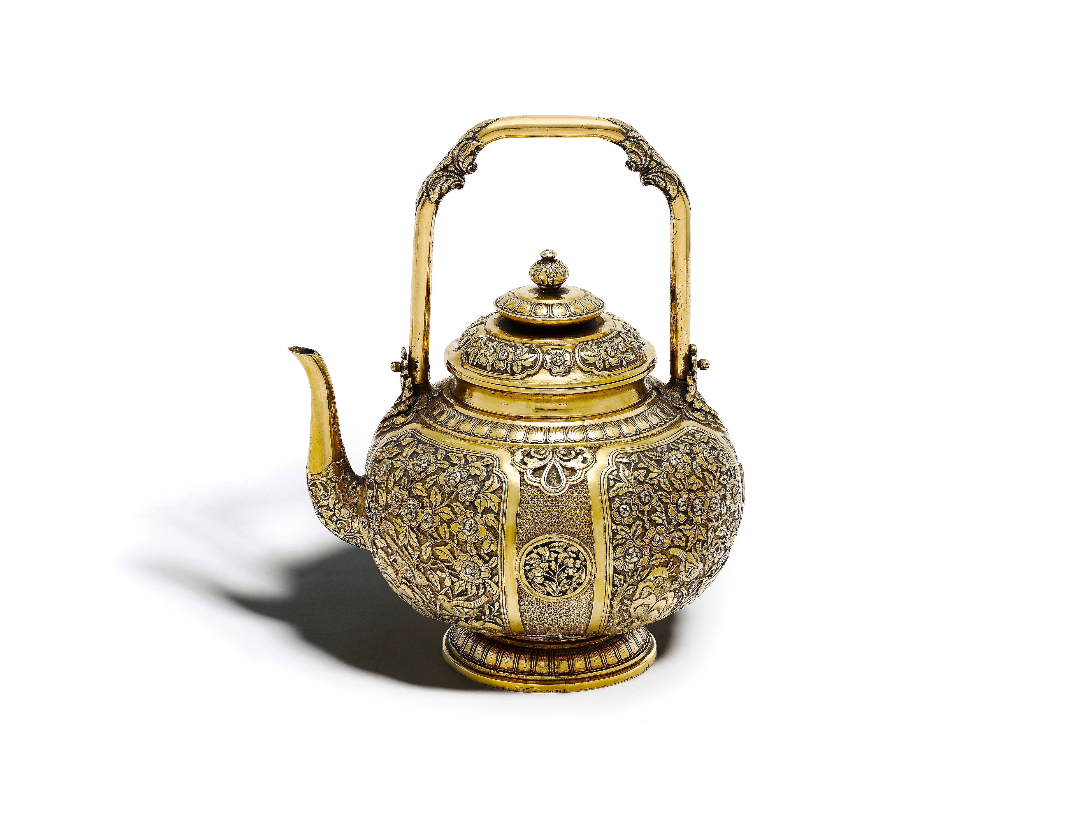 Bonhams : A rare 19th century South-east Asian silver-gilt 'Royal' tea ...